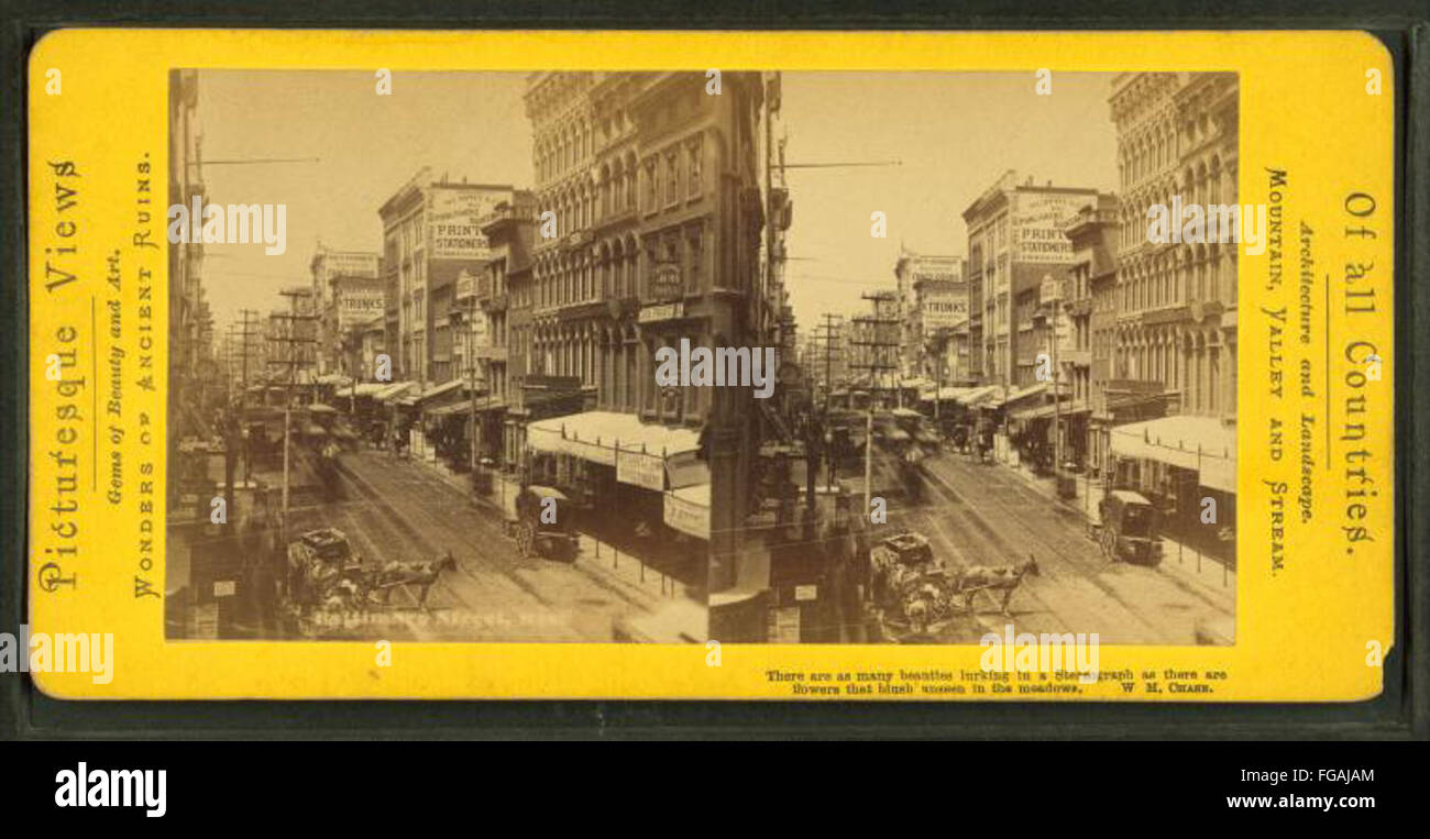 A street view photograph by W.M. Chase showing Baltimore's urban scene ...