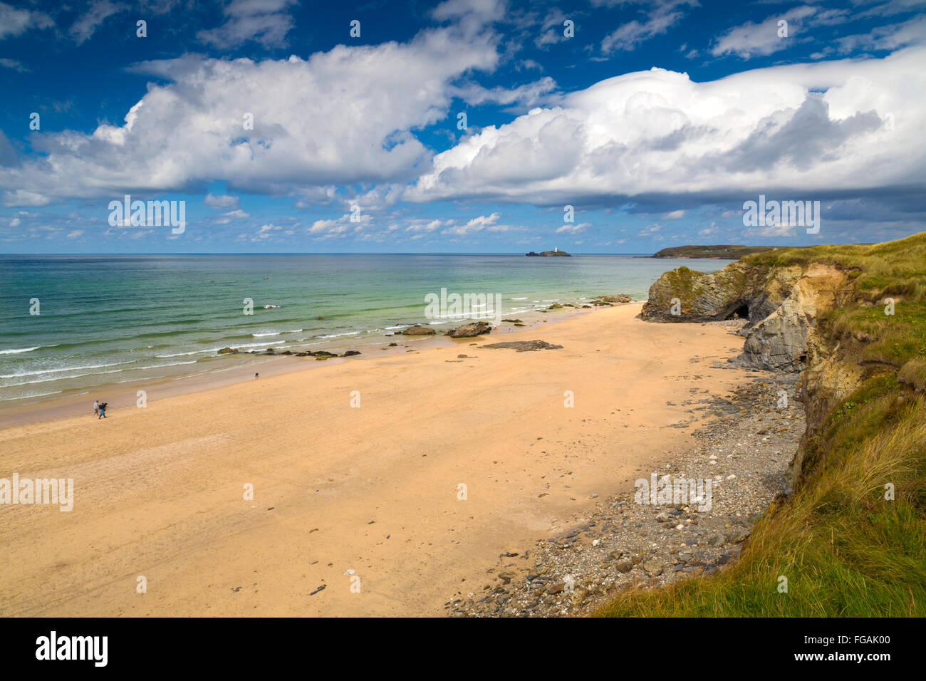 Gwithian Beach and Godrevy Cornwall; UK Stock Photo - Alamy