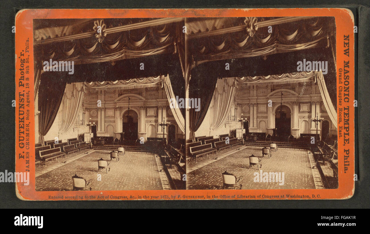 A photograph of the Grand Chapter room in the New Masonic Temple ...