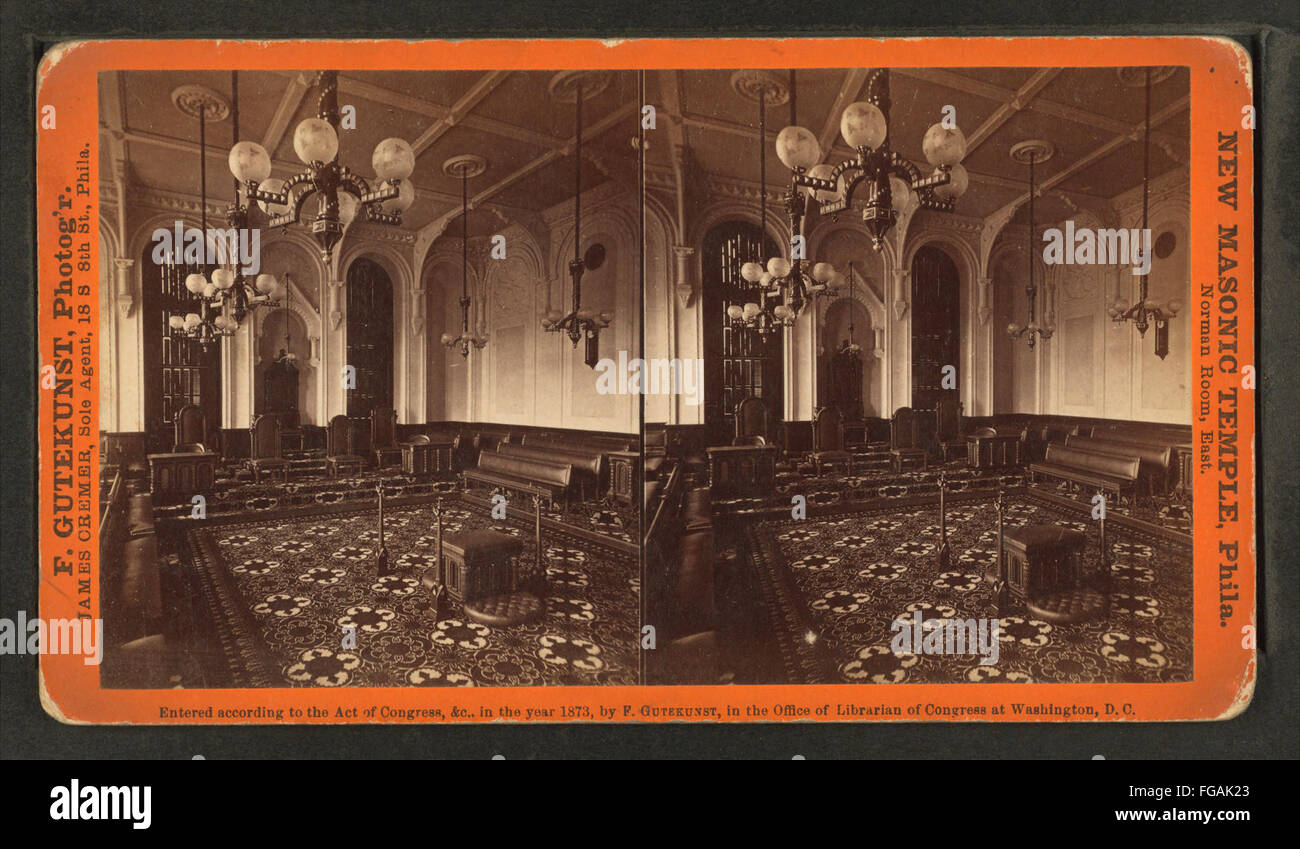 A photograph showing the east side of the Norman room in the New ...