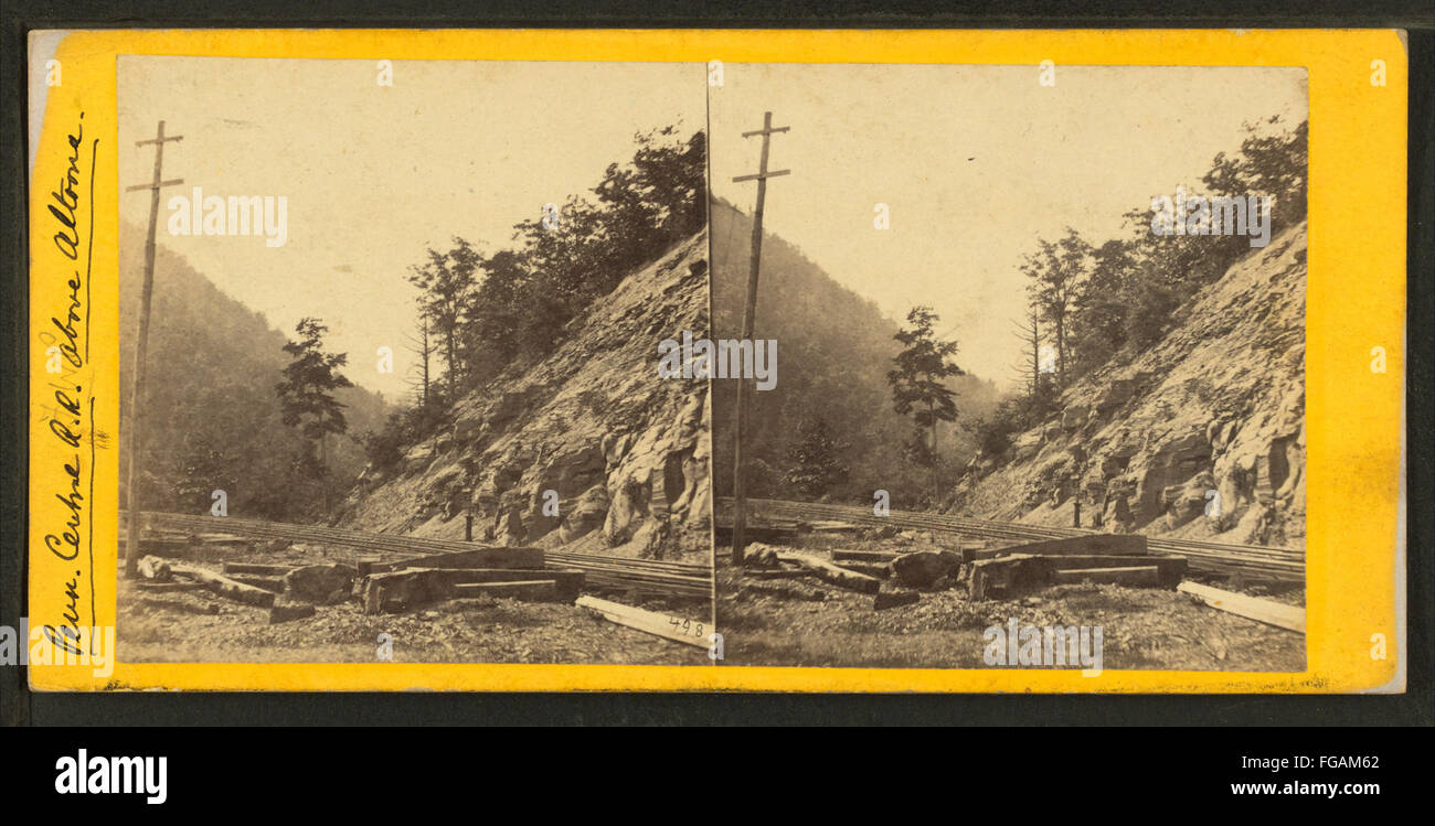 A photograph showing the view eastward from the high grade above ...