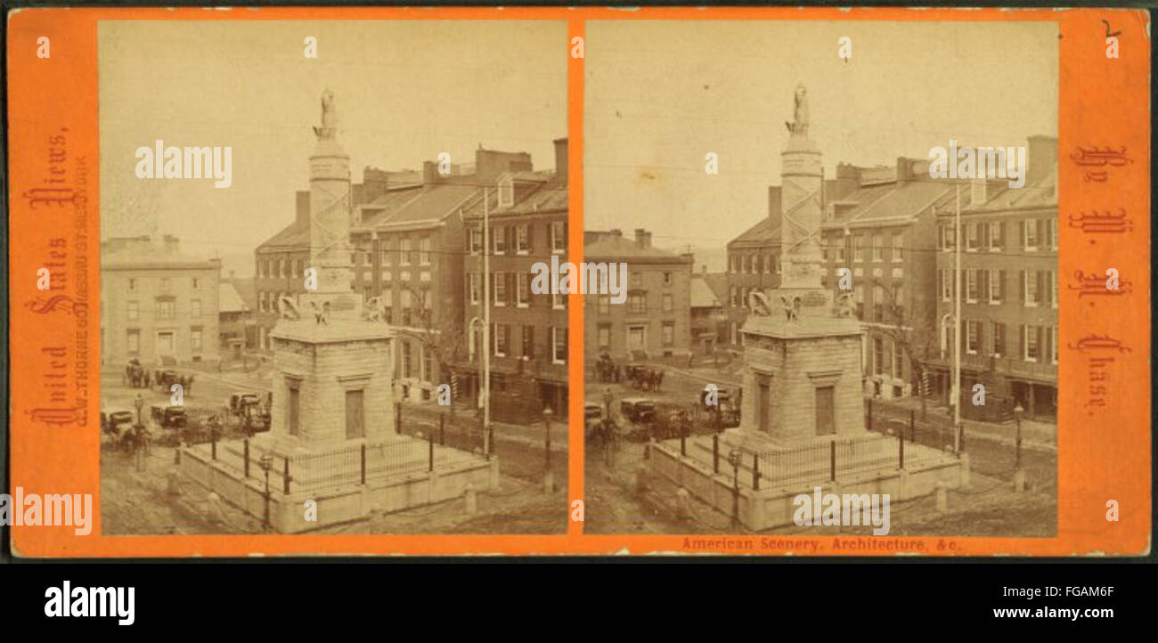 A photograph of the Battle Monument in Baltimore, Maryland, captured by ...