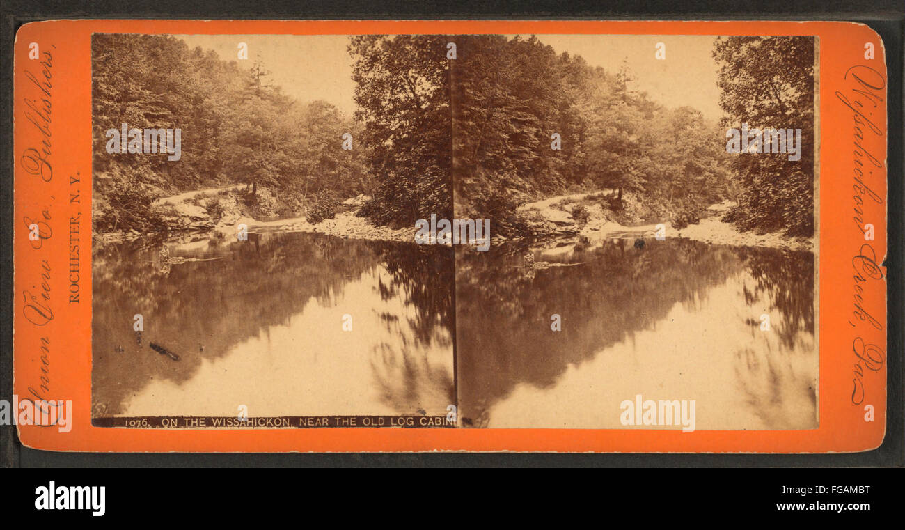 On the Wissahickon, near the Old Log Cabin, from Robert N. Dennis collection of stereoscopic ...