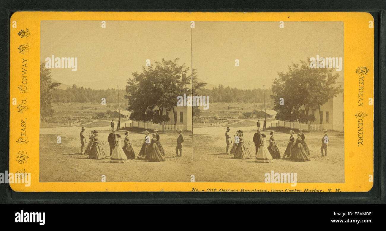 A photograph by Nathan W. Pease showing the Ossipee Mountains from ...