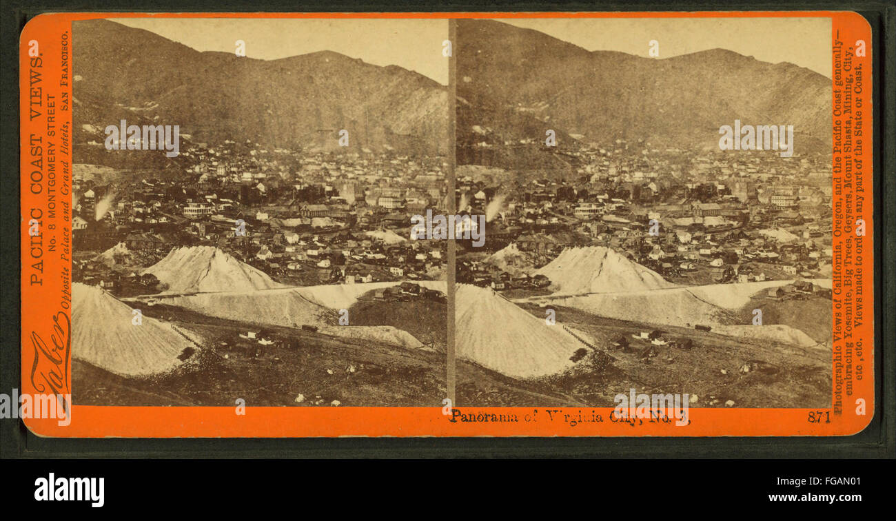 A panoramic photograph by Isaiah West Taber showing the town of ...