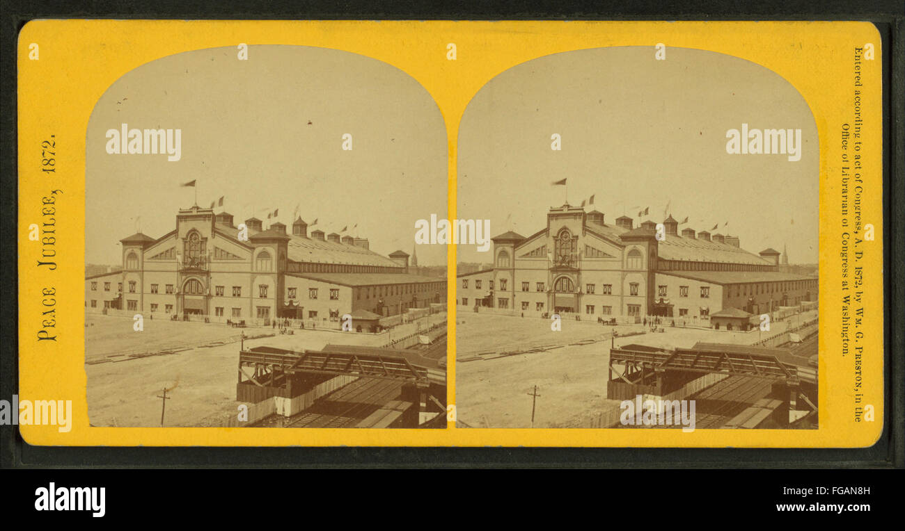 A photograph capturing the Peace Jubilee of 1872, an event celebrating ...