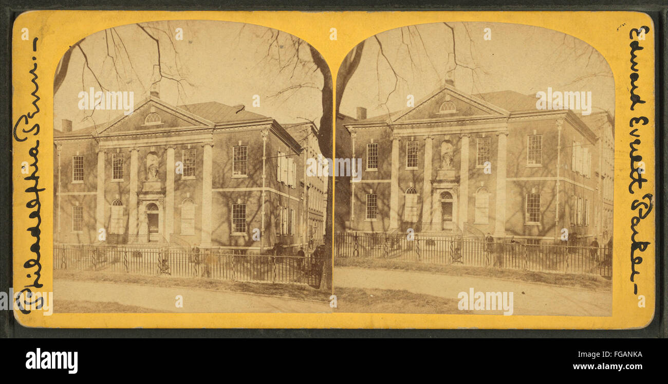 A photograph of the Philadelphia Library, taken by R. Newell & Sons ...