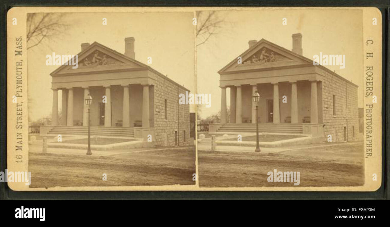 A photograph by C. H. Rogers showing Pilgrim Hall, an important ...