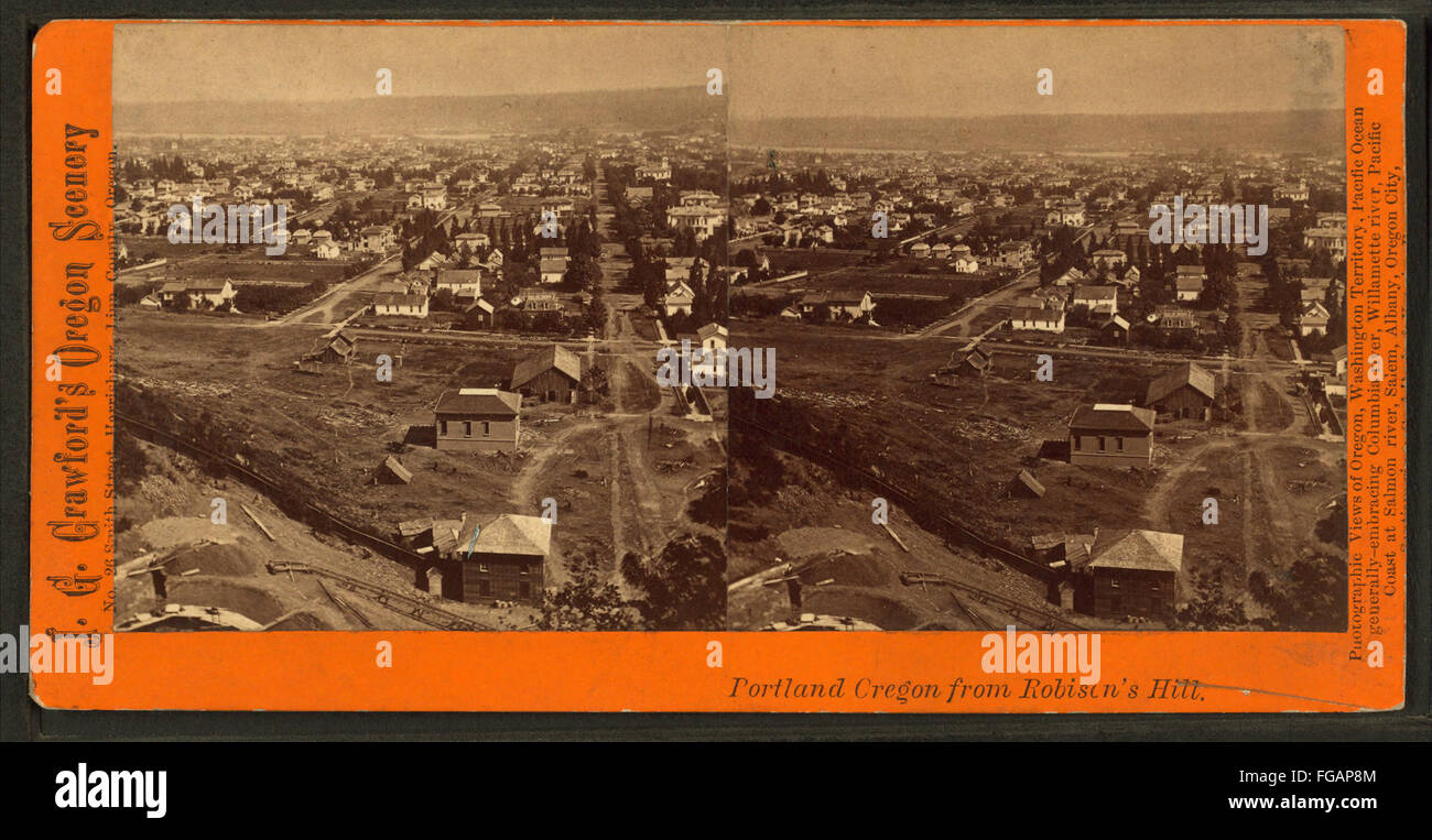 A photograph of Portland, Oregon, taken from Robison's Hill by J.G ...