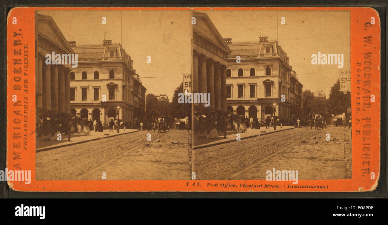 An instantaneous photograph of the Post Office located on Chestnut ...