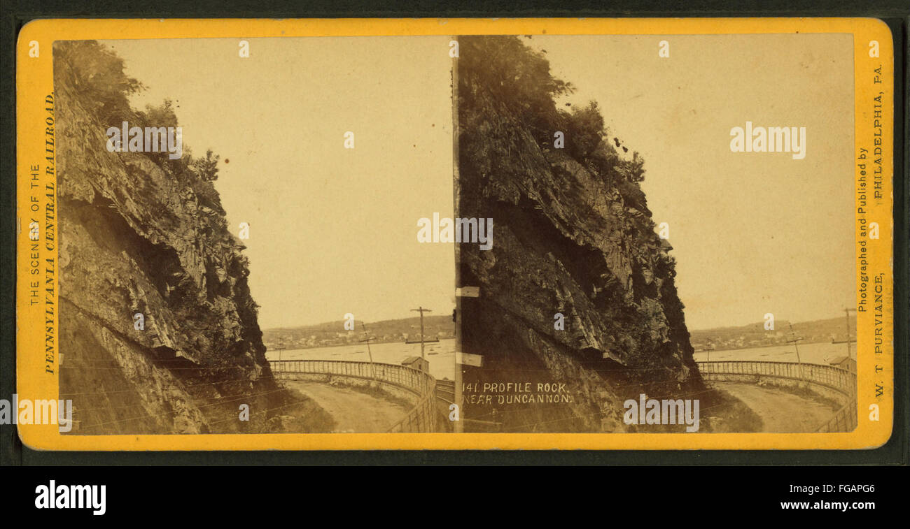 A photograph of Profile Rock near Duncannon, showcasing the geological ...