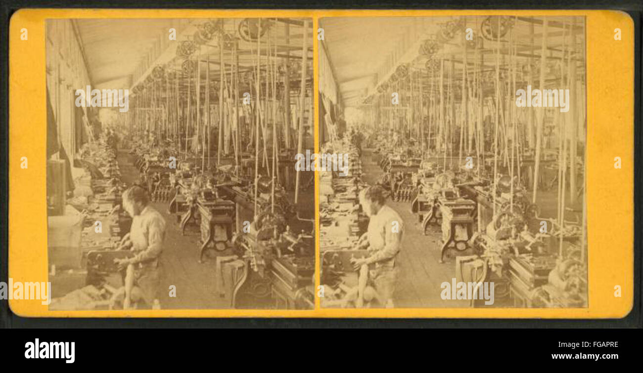This photograph shows the interior of the Putnam Machine Company’s shop ...