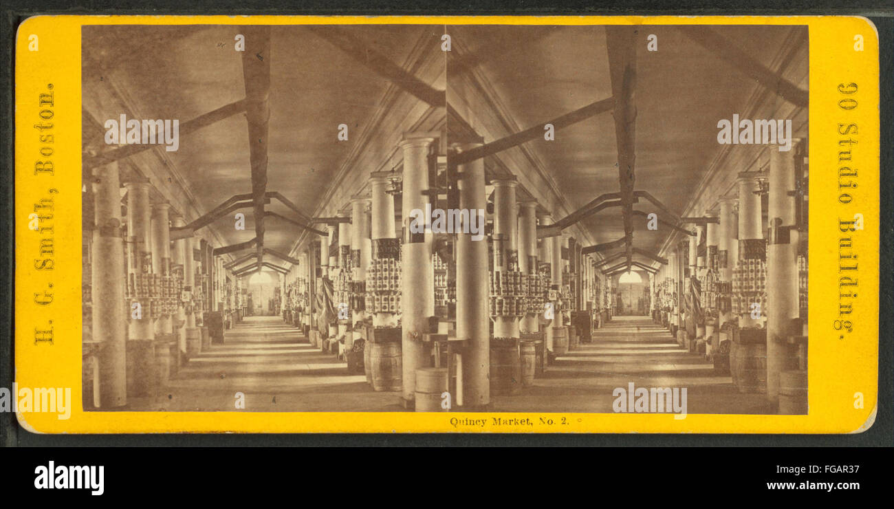 This photograph by H.G. Smith shows Quincy Market in Boston ...