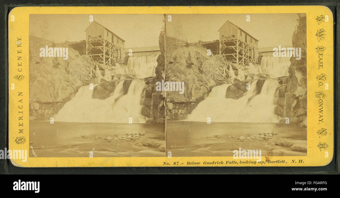 This photograph by Nathan W. Pease shows Good Rich Falls in Bartlett ...