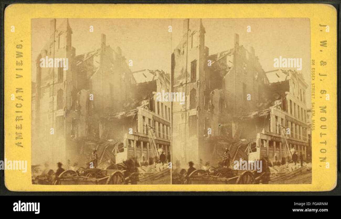 A photograph by J.W. & J.S. Moulton showing the ruins of Shreve, Crump ...