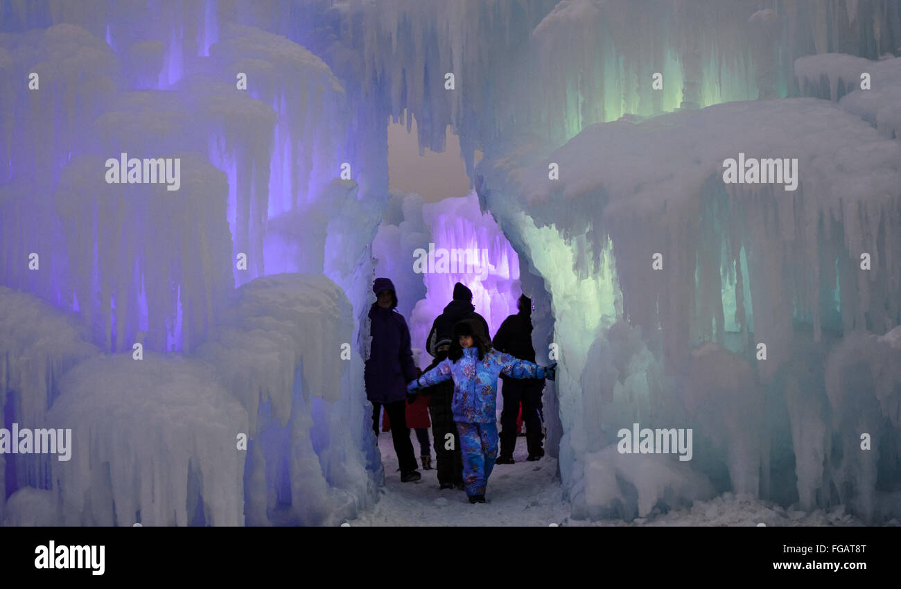 Ice castle not sculpture not night hi-res stock photography and images ...