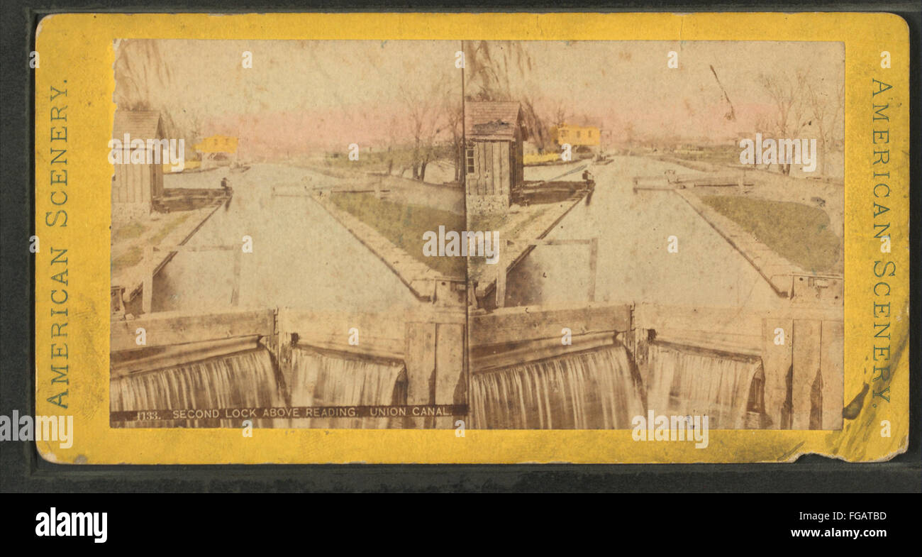 A photograph of the second lock above Reading on the Union Canal ...