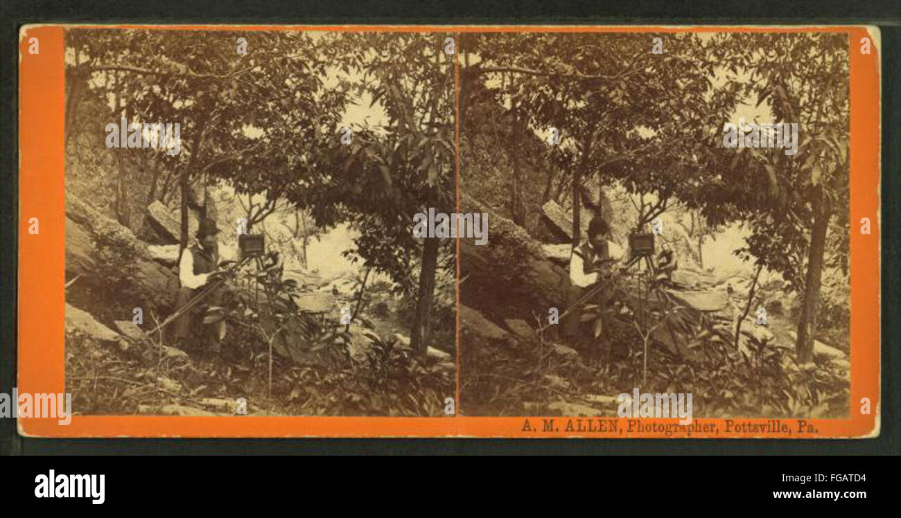 A photograph by Amos M. Allen showing the scenic view of Sharp Mountain ...