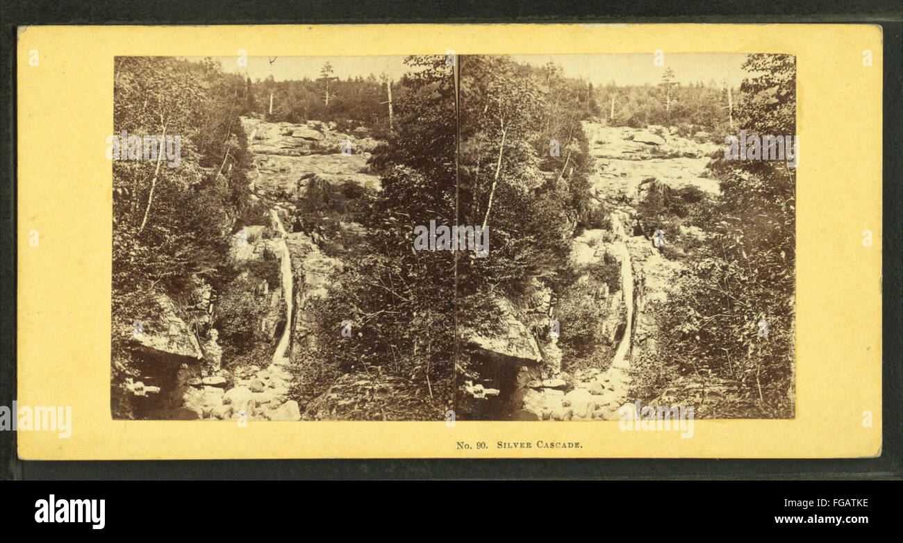 This photograph by John P. Soule captures Silver Cascade, a waterfall ...
