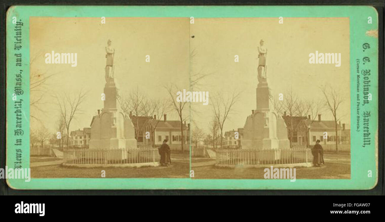A photograph by Godfrey Clive Robinson depicting a Soldiers' Monument ...