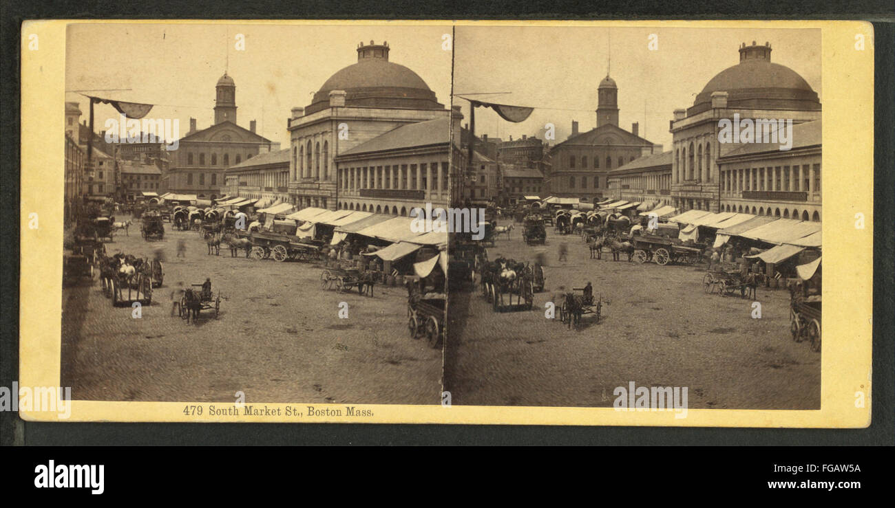A photograph by the Bierstadt Brothers showing South Market Street in ...