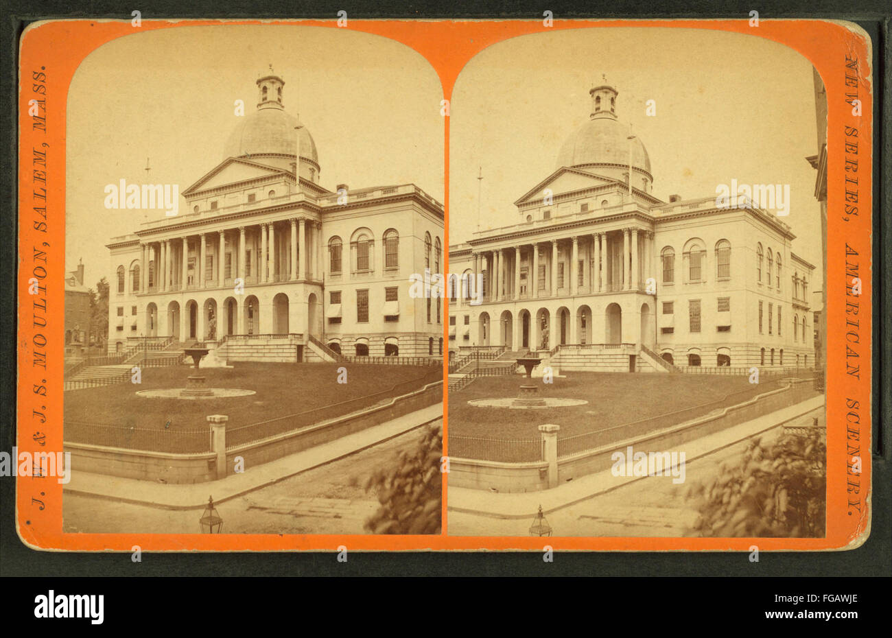 This photograph shows the State House, capturing its architectural ...