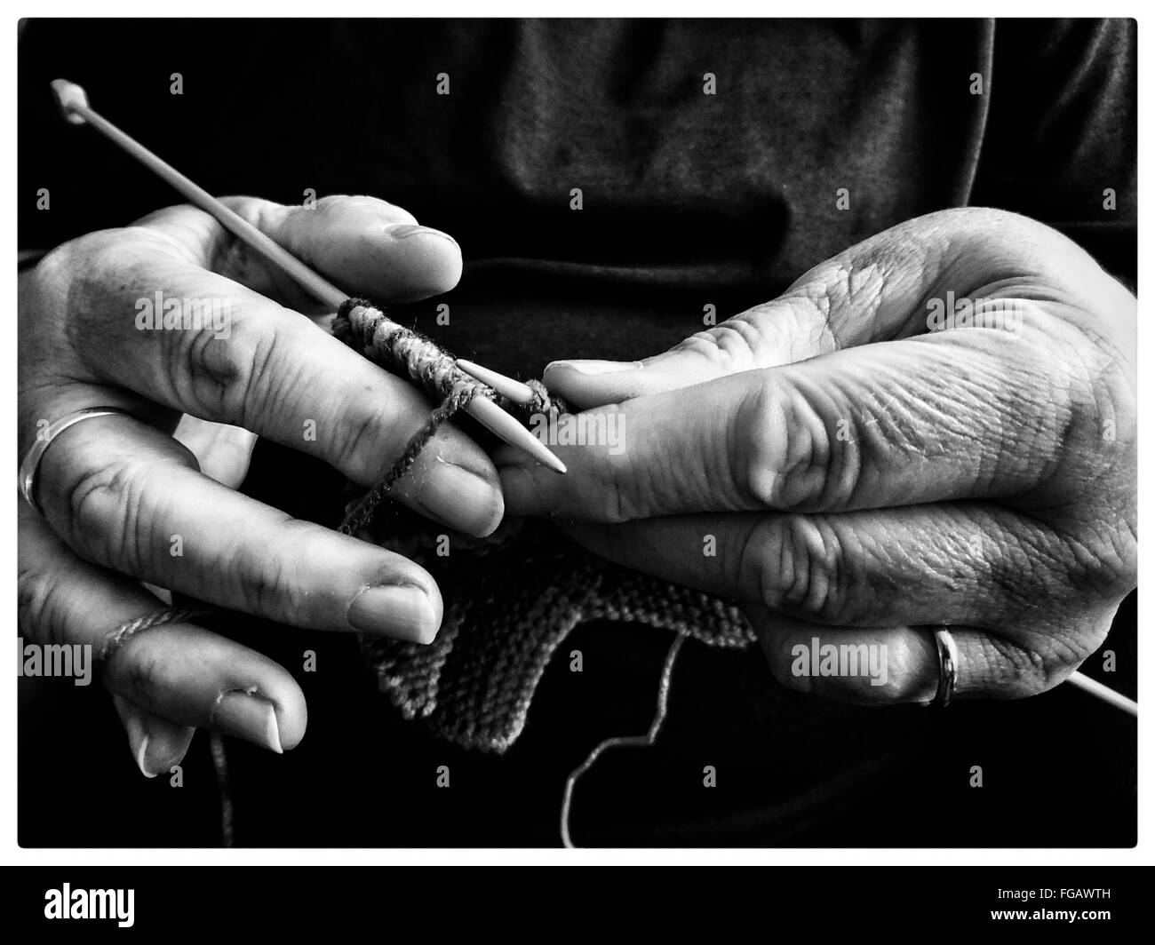 Knitting Black and White Stock Photos & Images - Alamy