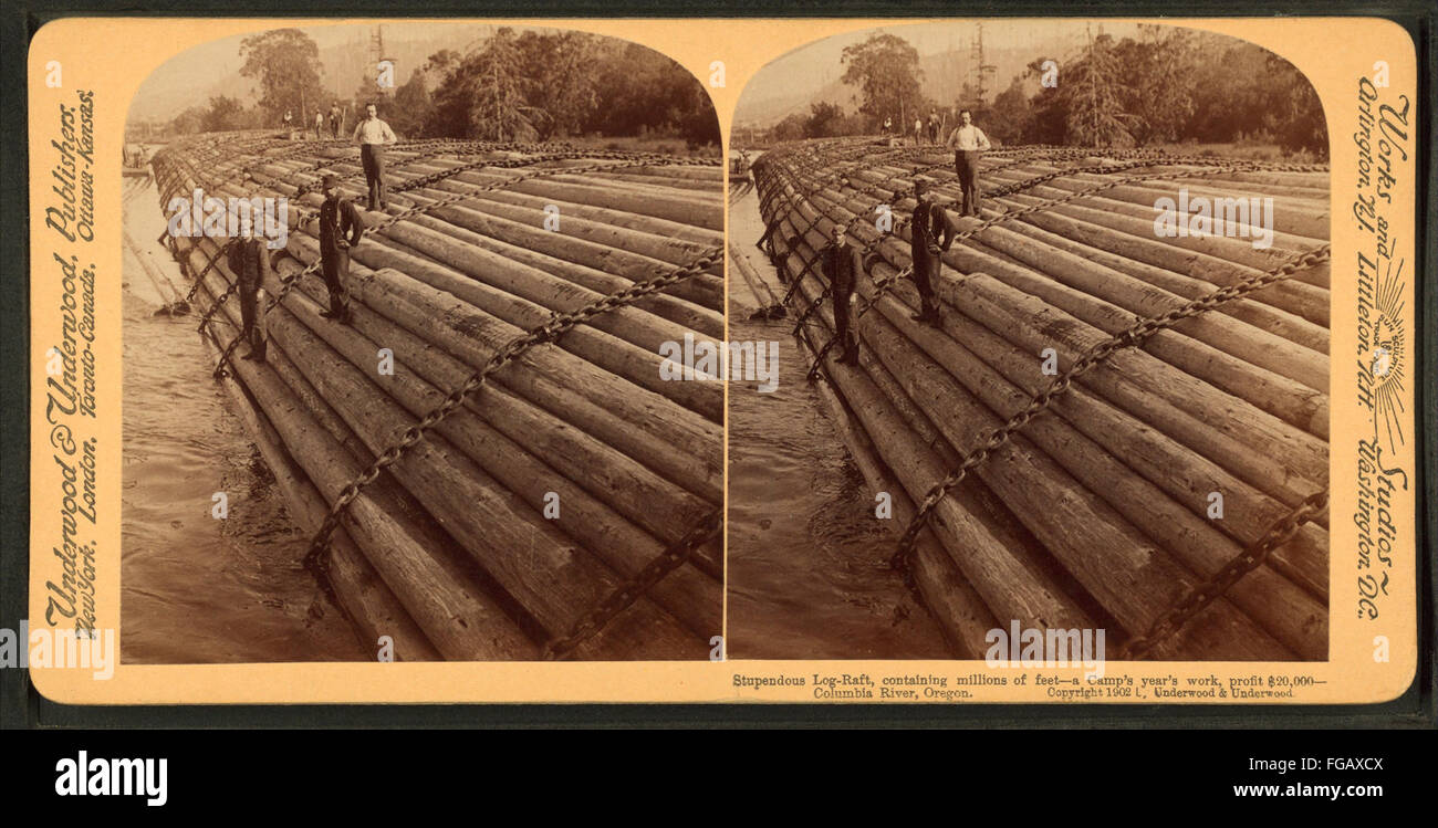 Log raft columbia river hi-res stock photography and images - Alamy