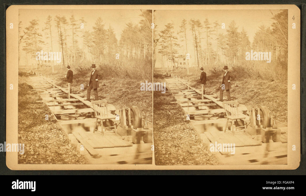A photograph of the Sudbury River Conduit, showing the infrastructure ...