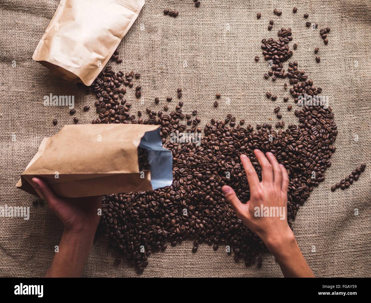 Package coffee beans hi-res stock photography and images - Alamy