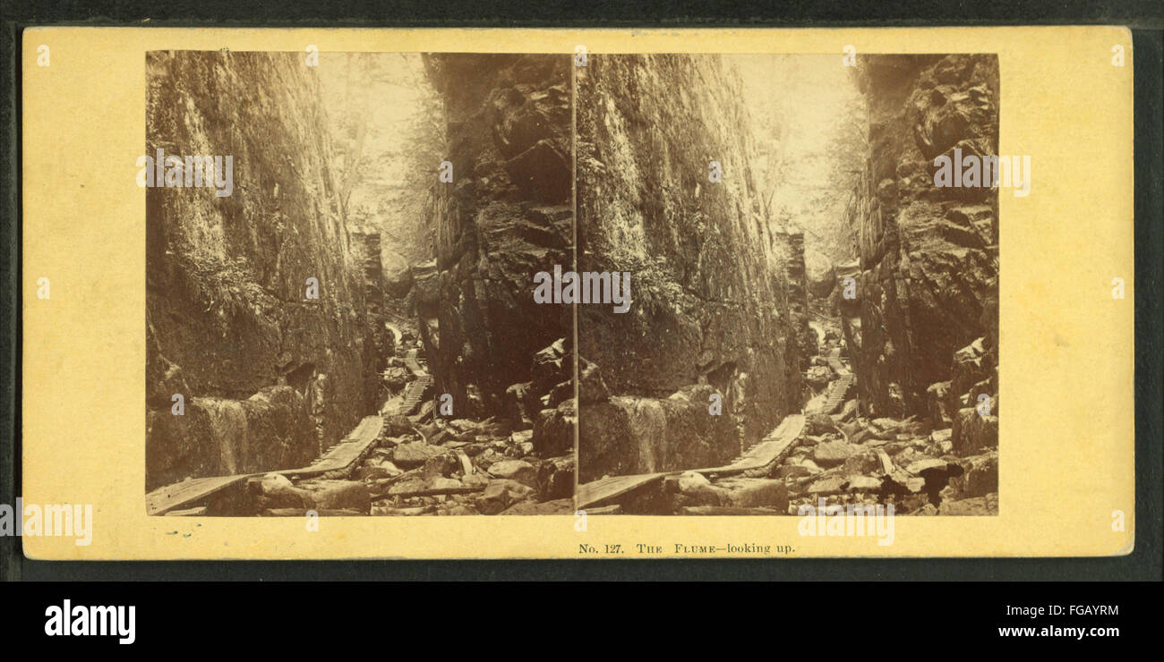 This photograph shows the Flume, taken from below, offering a ...