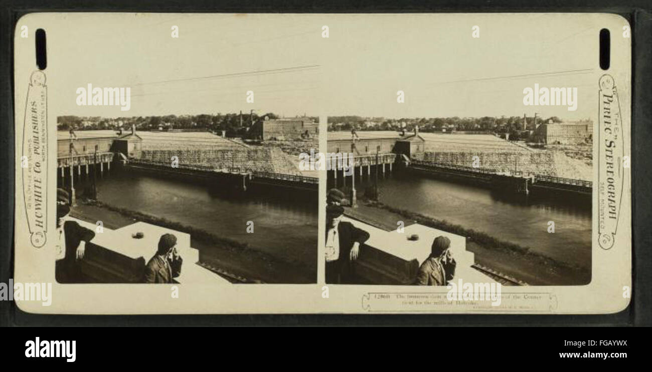 The dam holding the waters of the Connecticut River for the mills of ...
