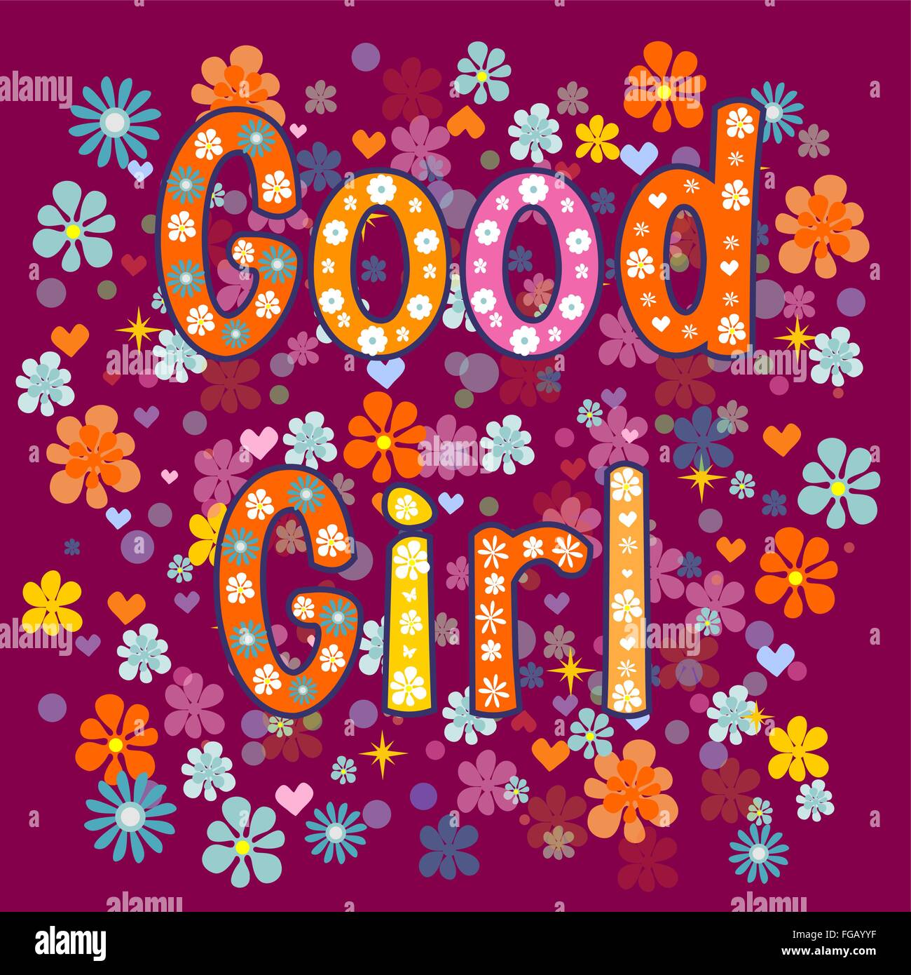 Good Girl Vector Stock Vector Image And Art Alamy