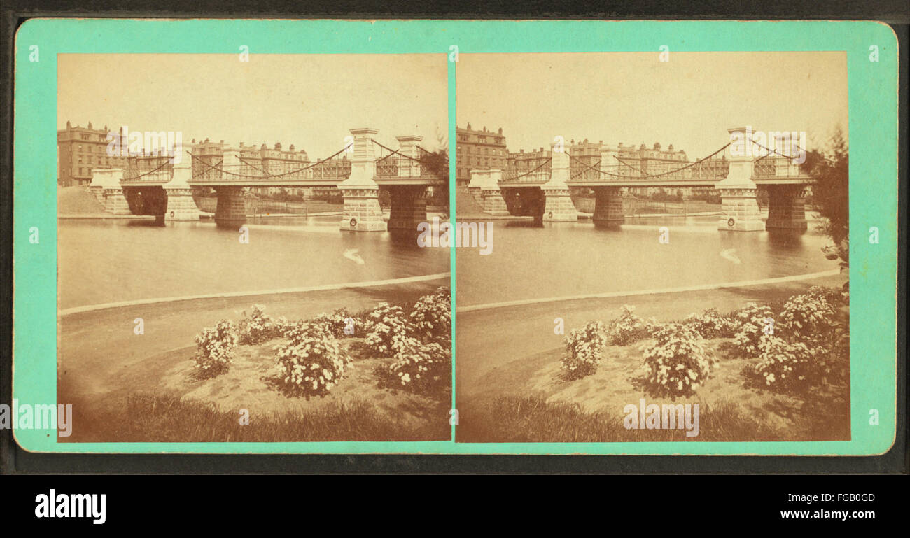 A view of the Public Garden, captured in a stereoscopic image from the ...