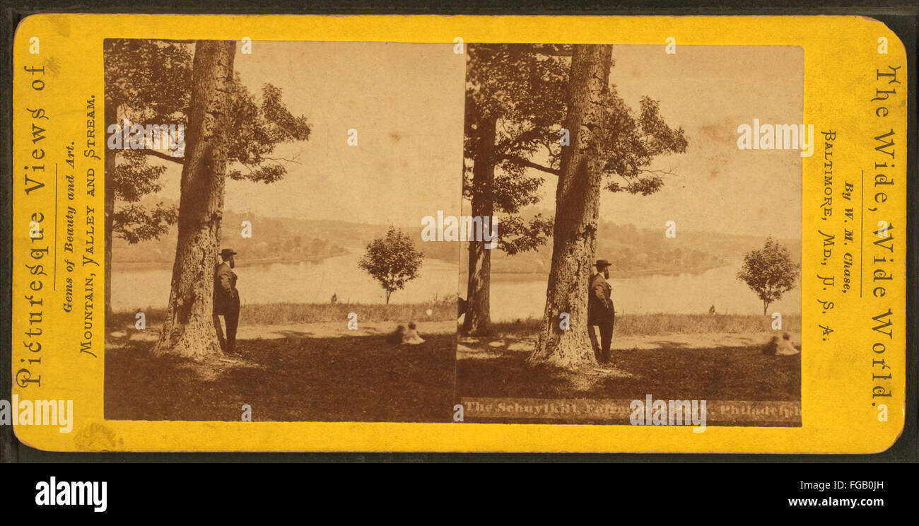 A photograph of the Schuylkill River in Fairmount Park, Philadelphia ...