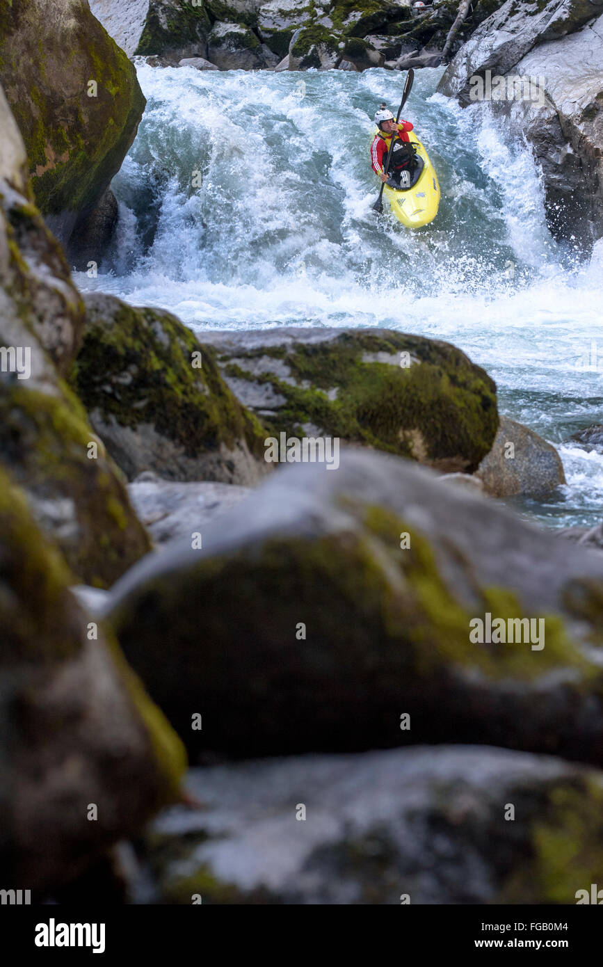 Training day - Extreme Kayaking World Championship 2015 Stock Photo - Alamy