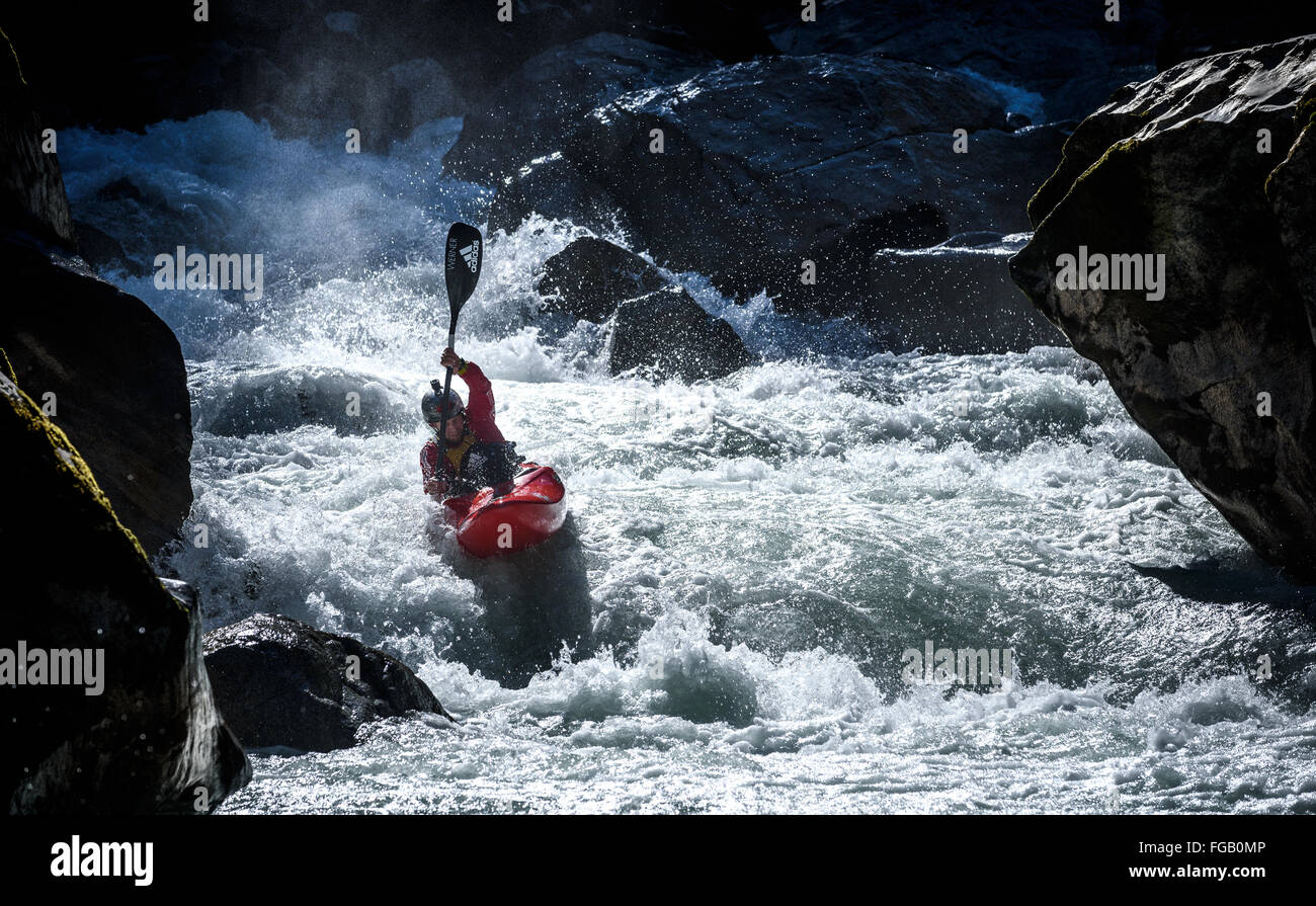 Training day - Extreme Kayaking World Championship 2015 Stock Photo - Alamy
