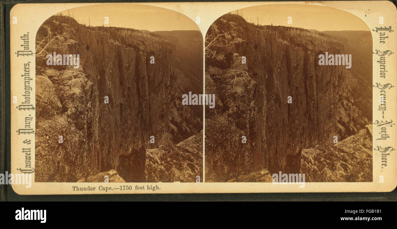 A photograph by Caswell & Davy capturing Thunder Cape, a 1750-foot high ...