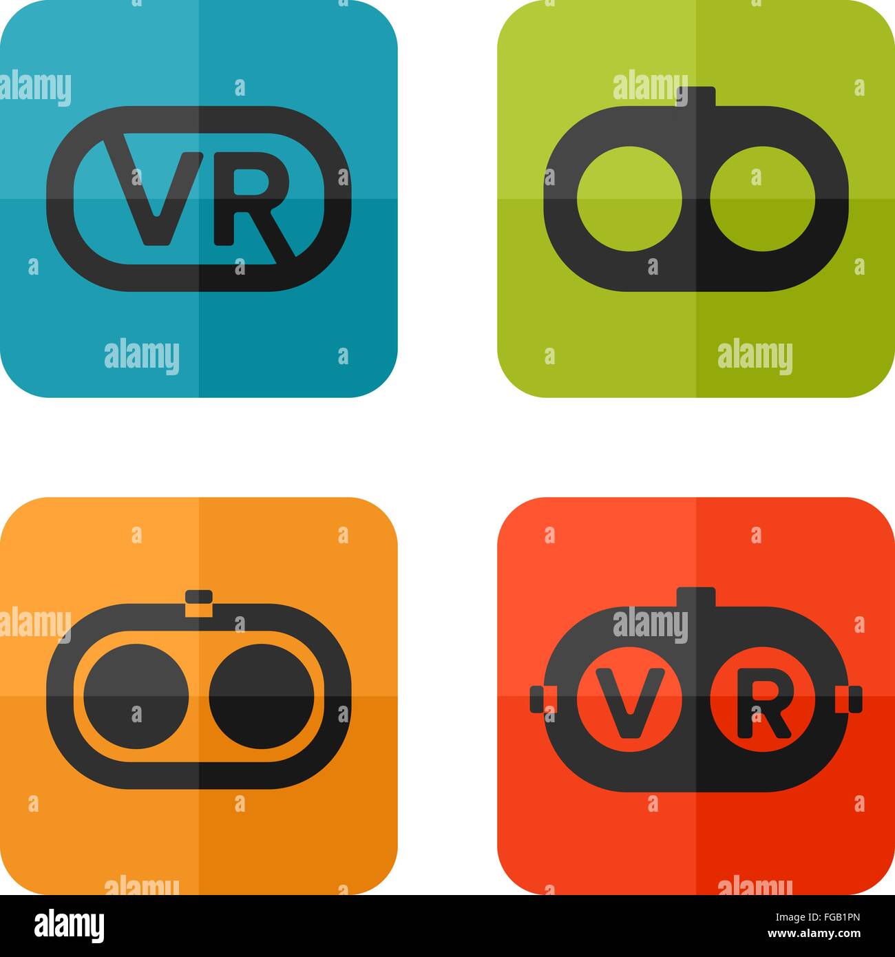 Set icons of virtual reality Stock Vector Image & Art - Alamy