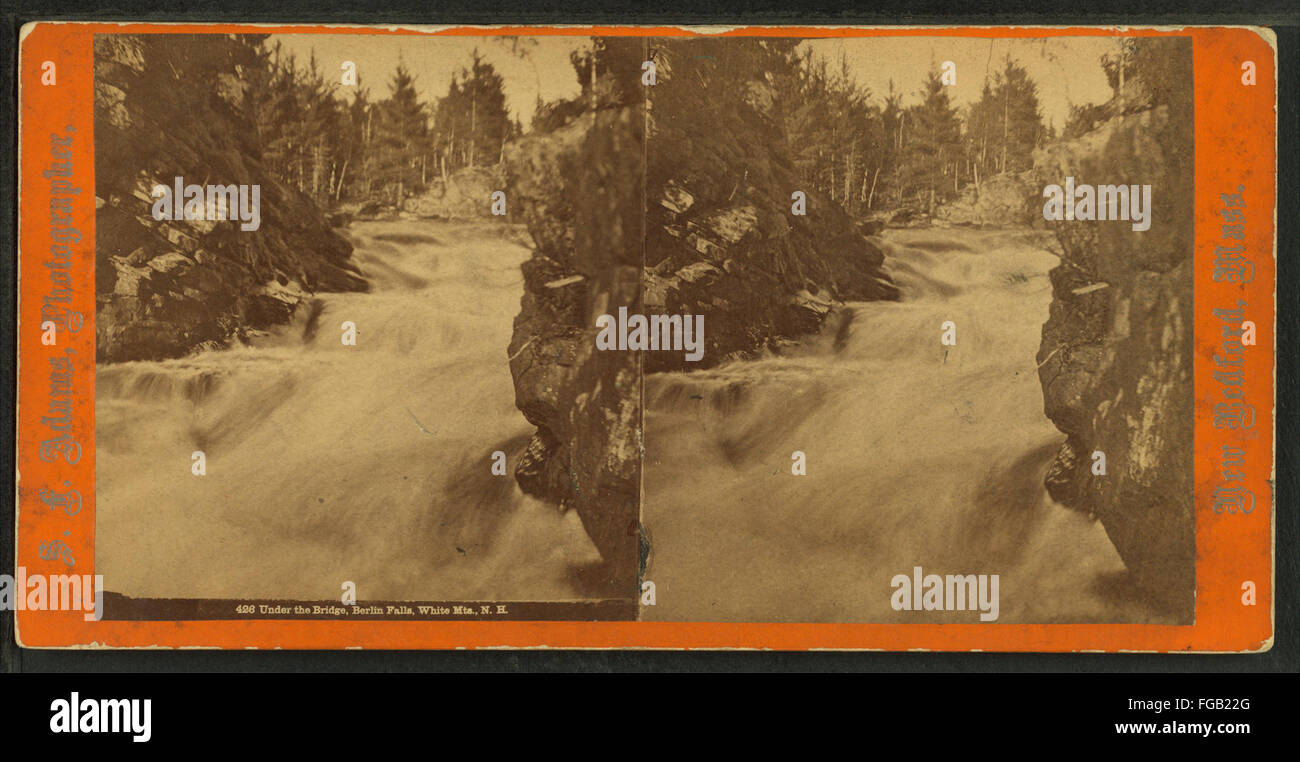 This photograph by S. F. Adams captures the view under the bridge at ...