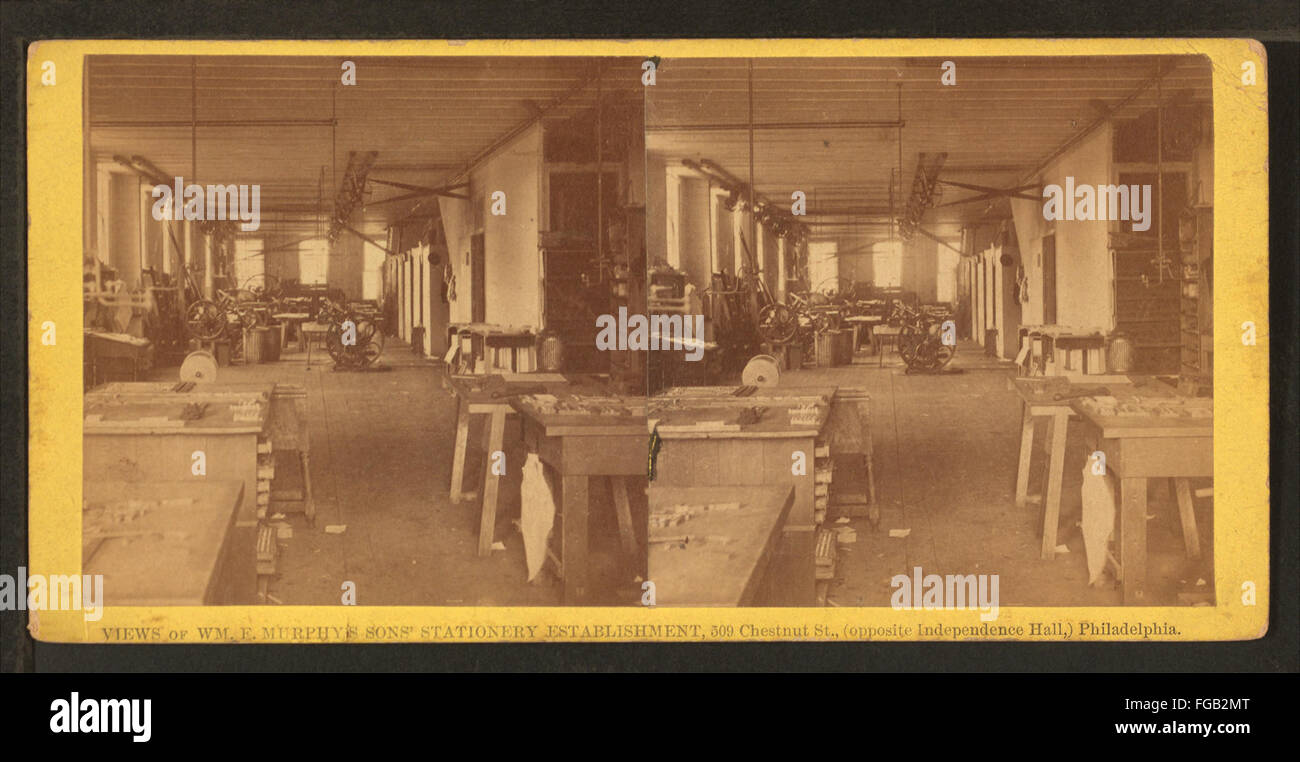 A photograph showing William F. Murphy's Sons' stationery establishment ...