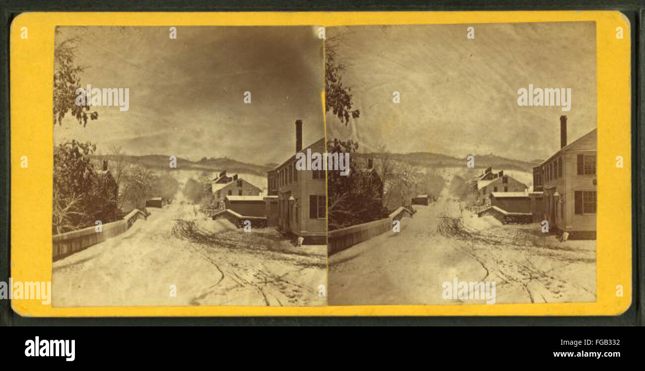 This photograph shows a winter scene on South Street, captured from the ...