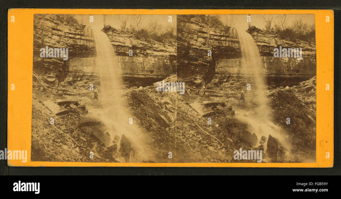 Photograph of a waterfall, taken by Benjamin Franklin Upton, showcasing ...