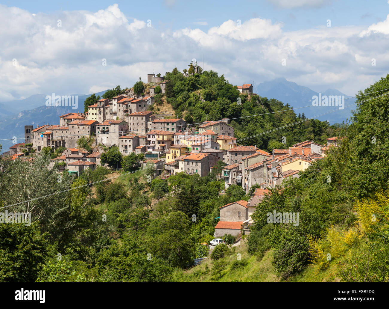 Village of Montefegatesi,Tuscany Stock Photo - Alamy