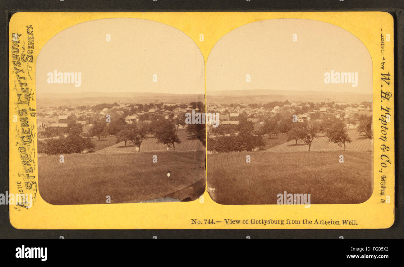 A photograph by William H. Tipton showing a view of Gettysburg from the ...