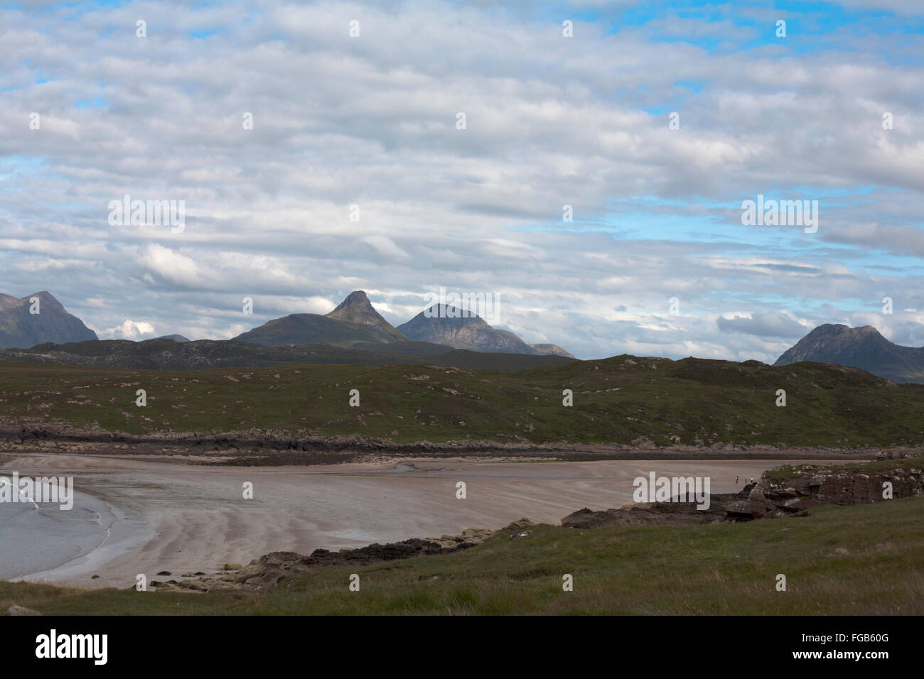 Stac Pollaidh Cul Mor Ben Mor Coigach Cul Beag from Achnahaird Bay ...