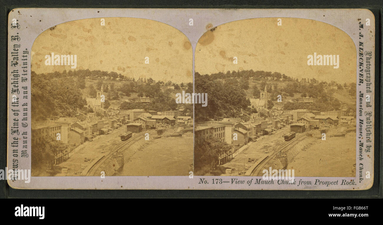 A view of Mauch Chunk, Pennsylvania, from Prospect Rock, captured by M ...