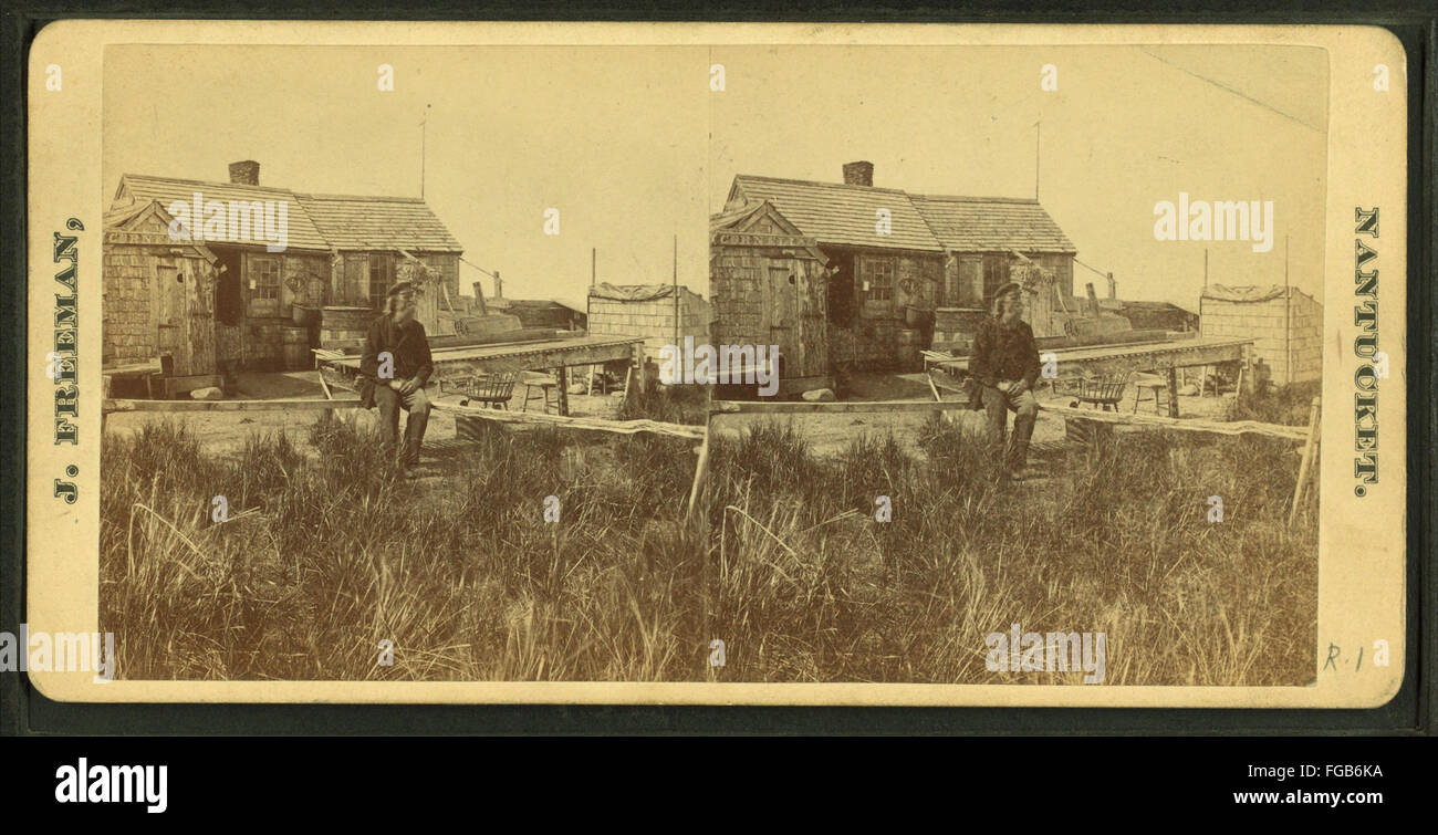 A photograph of the Hermit standing in front of his house, captured by ...