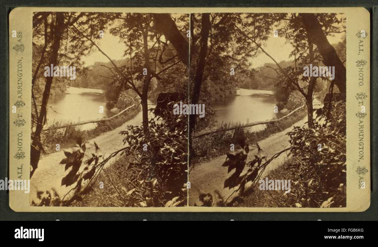 View of the Housatonic River, including a road alongside of it, by Hall ...