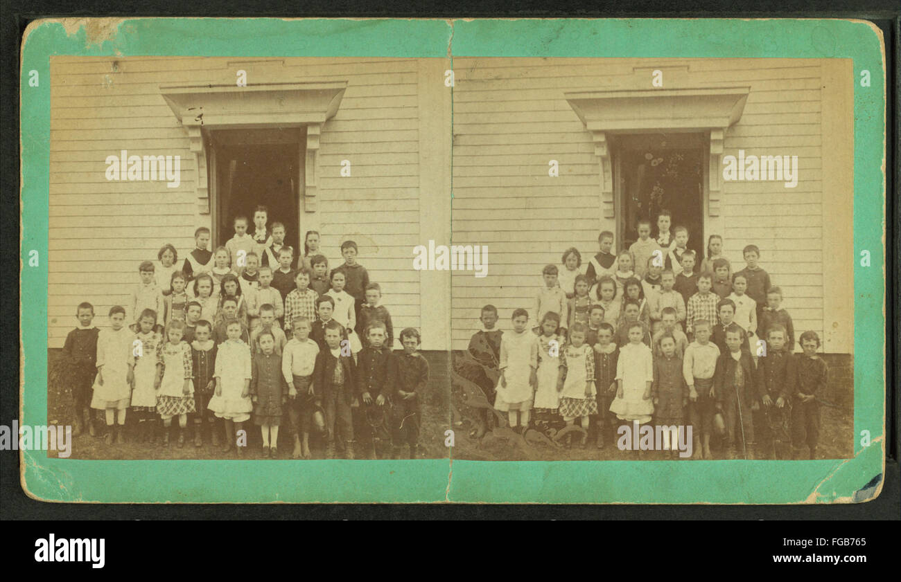 A photograph by A. E. Alden showing a group of unidentified students ...